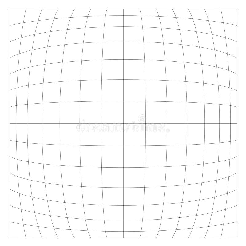 Grid, Mesh with Distorted, Deformed Effect. Abstract Geometric Vector ...