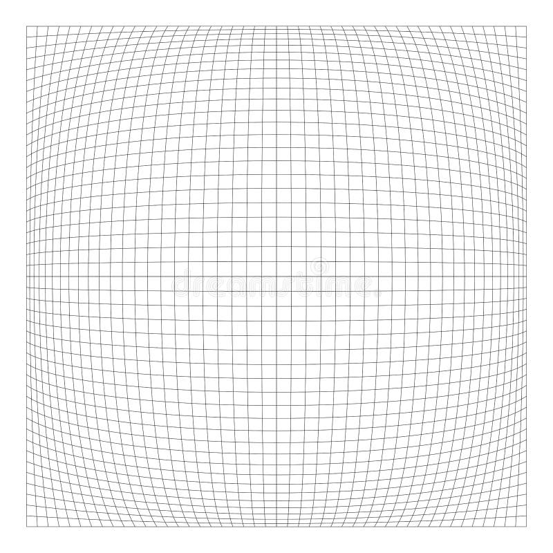Grid, Mesh with Distorted, Deformed Effect. Abstract Geometric Vector ...