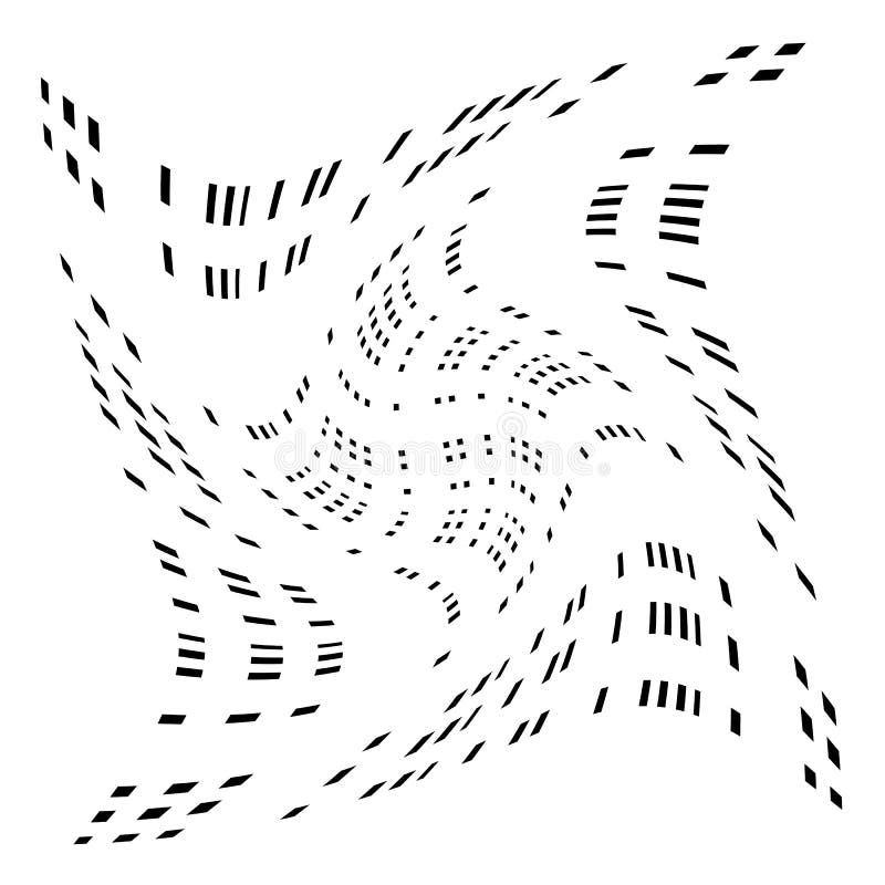 Grid, Mesh of Distorted Lines. Geometric Monochrome Texture Stock ...