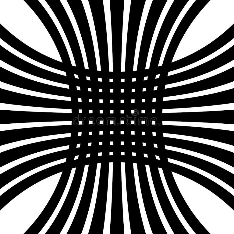 Grid, Mesh Distortion. Deformed Intersecting Lines Stock Vector ...