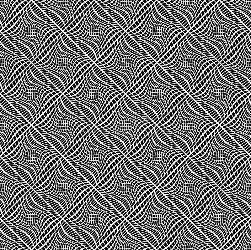 Grid, Mesh Distortion. Deformed Intersecting Lines Stock Vector ...