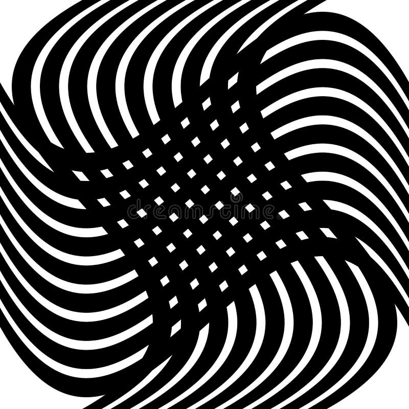 Grid, Mesh Distortion. Deformed Intersecting Lines Stock Vector ...