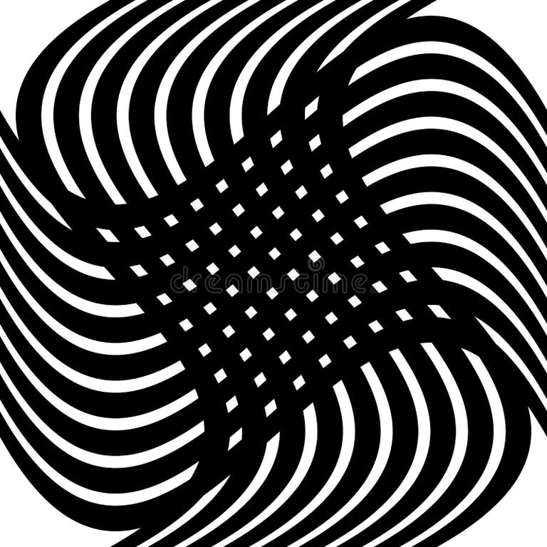 Grid, Mesh Distortion. Deformed Intersecting Lines Stock Vector ...