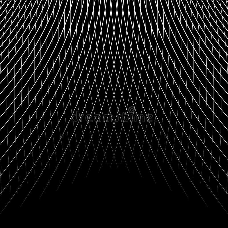 Grid - Mesh of Dynamic Curved Lines. Abstract Geometric Pattern Stock ...