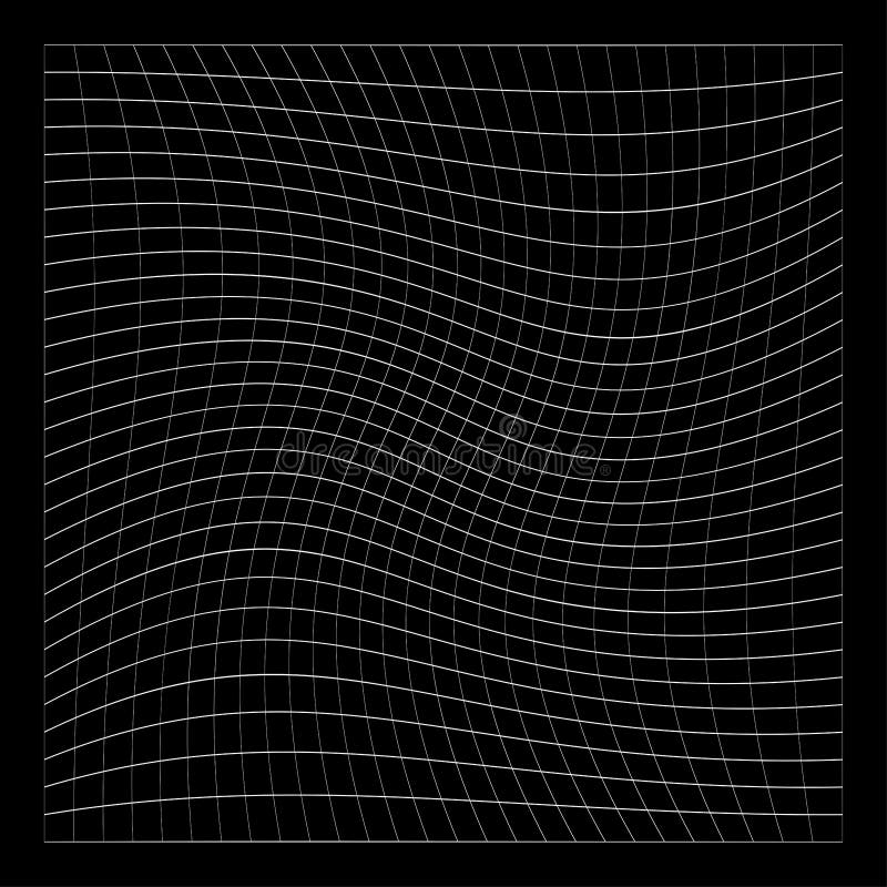 Grid, Mesh, Grating, Trellis, Wireframe with Distortion, Deformation ...