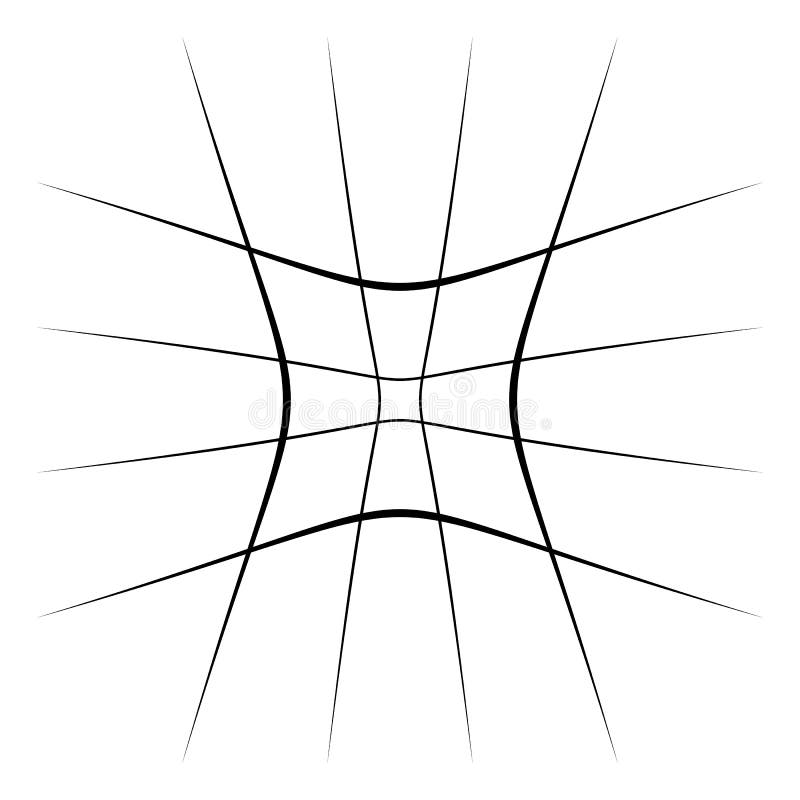 Grid, Mesh, Lattice with Distortion, Warp Effect. Abstract Element ...