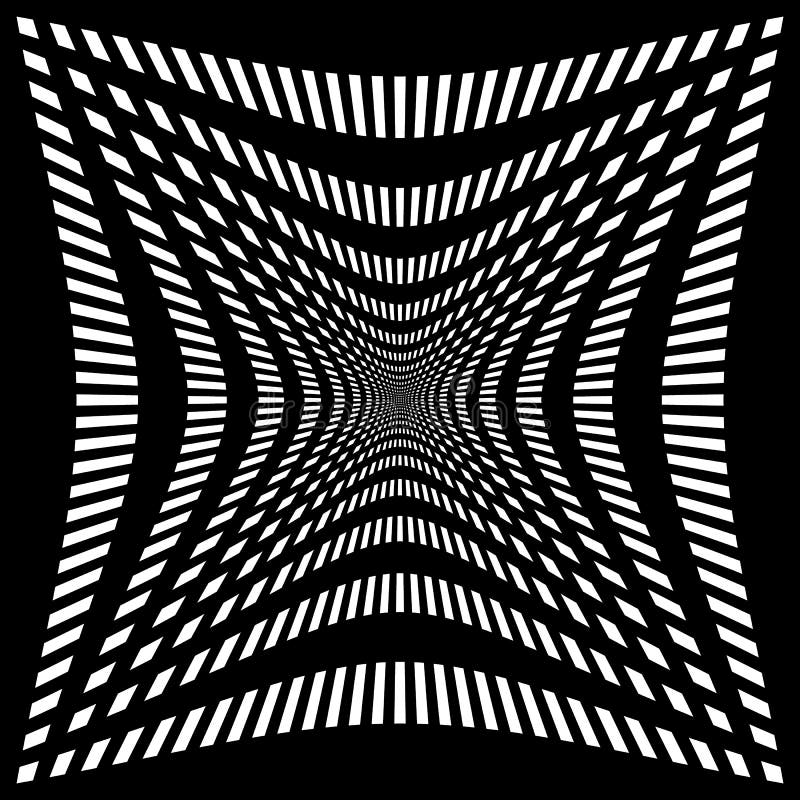 Grid, Mesh Pattern with Distortion. Abstract Geometric Pattern Stock ...