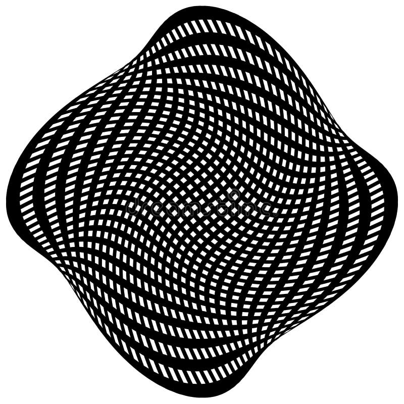Grid, Mesh Pattern with Distortion. Abstract Geometric Pattern Stock ...