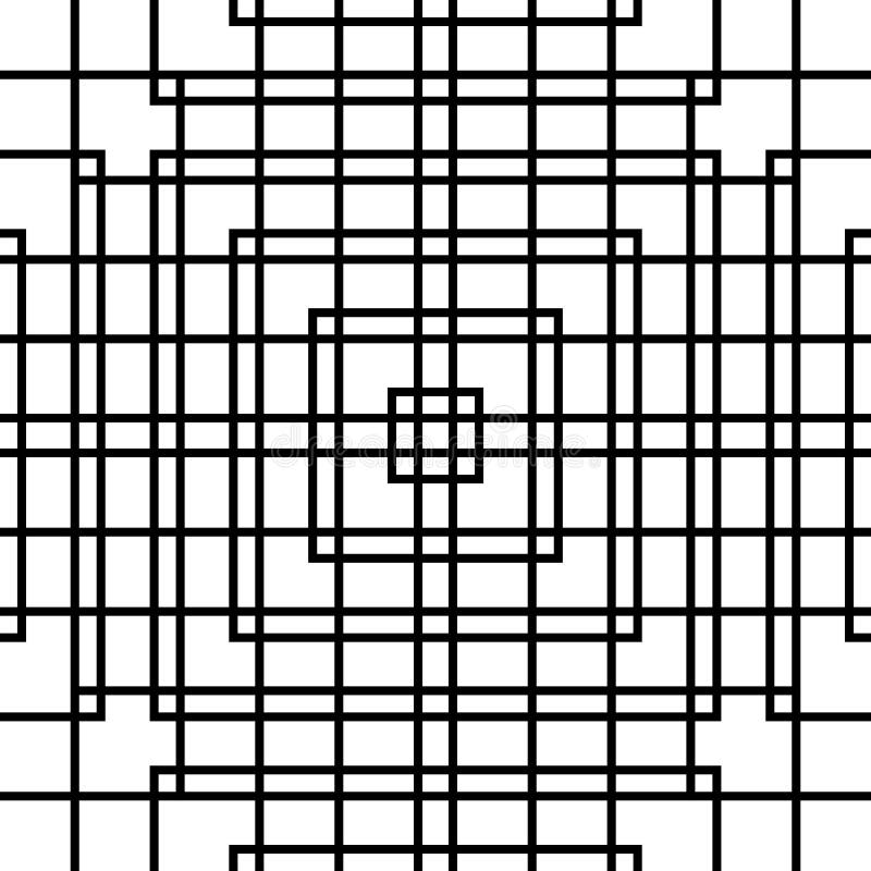 Grid, Mesh Seamless Geometric Pattern. Monochrome Texture Stock Vector ...