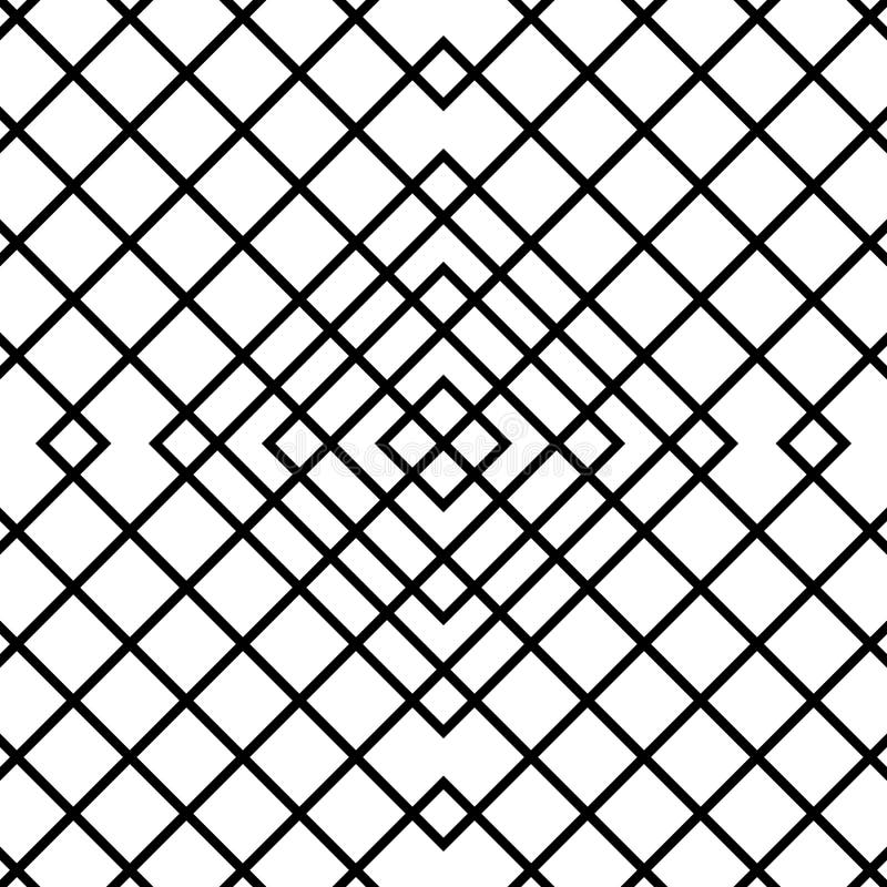 Grid, Mesh Seamless Geometric Pattern. Monochrome Texture Stock Vector ...