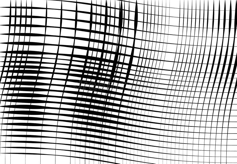 Grid, Mesh of Wavy, Undulating, Waving, Billowy Lines. Abstract Black ...