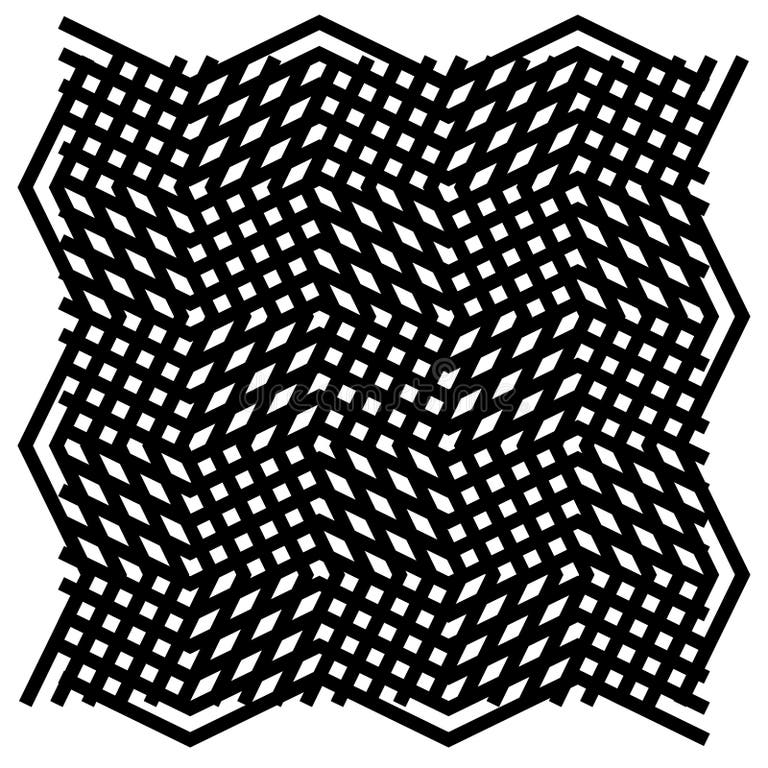 Grid Mesh Of Wavy Zig Zag Lines Criss Cross Pattern Stock Vector Illustration Of Parallel