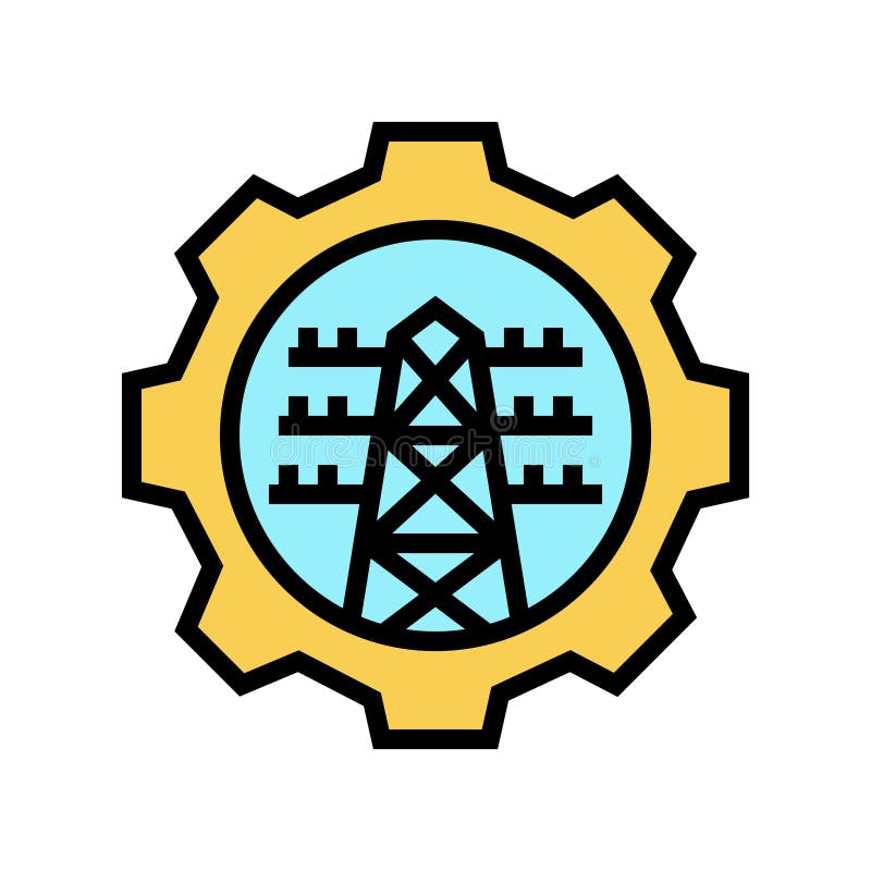 Grid Modernization Energy Policy Color Icon Vector Illustration Stock ...