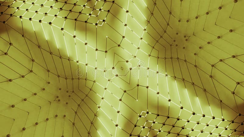 Grid Moves in Waves and with Triangular Pattern and Light. Design Stock ...