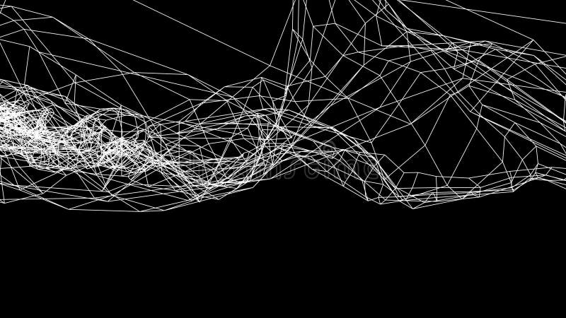 Grid Net Abstract Drawing Polygonal Wireframe Smoke Cloud Soft Moving ...