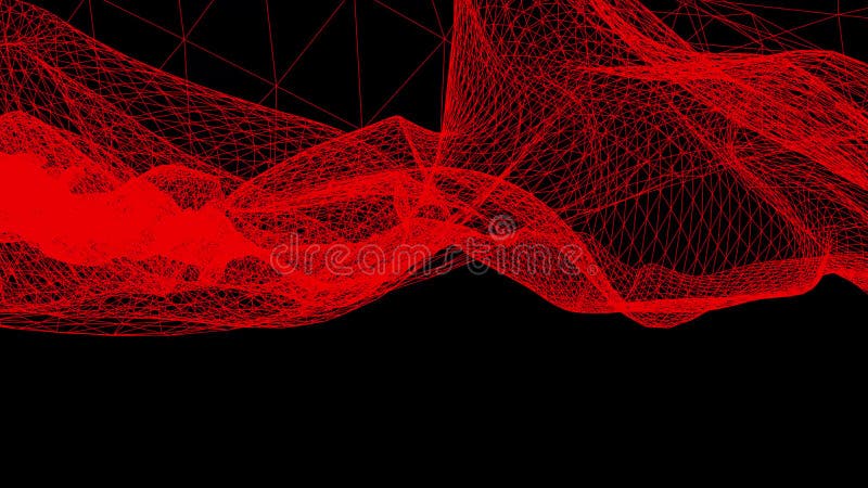 Grid Net Abstract Drawing Polygonal Wireframe Smoke Cloud Soft Moving ...