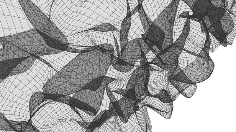 Grid Net Abstract Drawing Polygonal Wireframe Smoke Cloud Soft ...