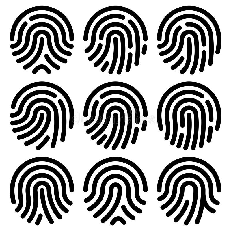 Distinct Fingerprint Patterns Stock Illustrations – 106 Distinct ...