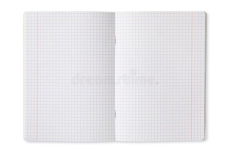 Grid Notebook Opened on a Clean Table Showcasing Empty Pages Ready for ...