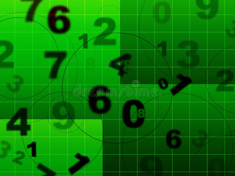 Grid Numbers Means Educating Maths and Learned Stock Illustration ...