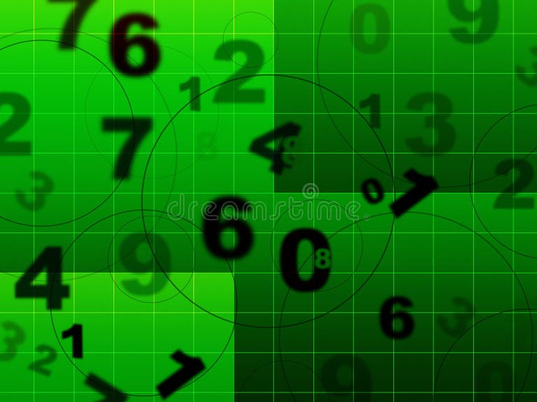 Grid Numbers Means Educating Maths and Learned Stock Illustration ...