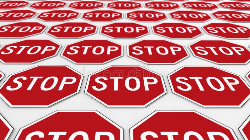 Ordered Grid Red Stop Signs Stock Illustrations – 5 Ordered Grid Red ...