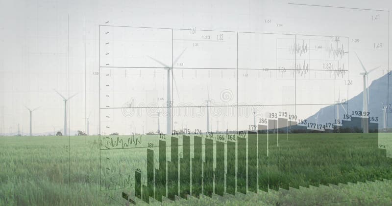 Grid Overlay Appearing Over Wind Turbine Field Causing Waveforms and ...