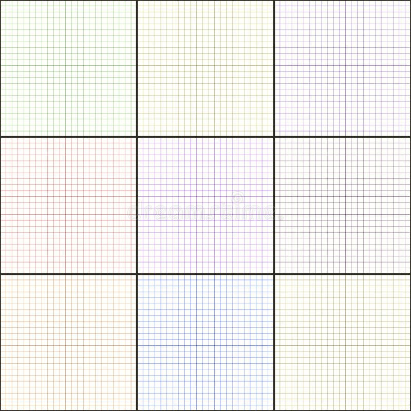 Grid Paper. Abstract Squared Background with Color Graph Stock Vector ...