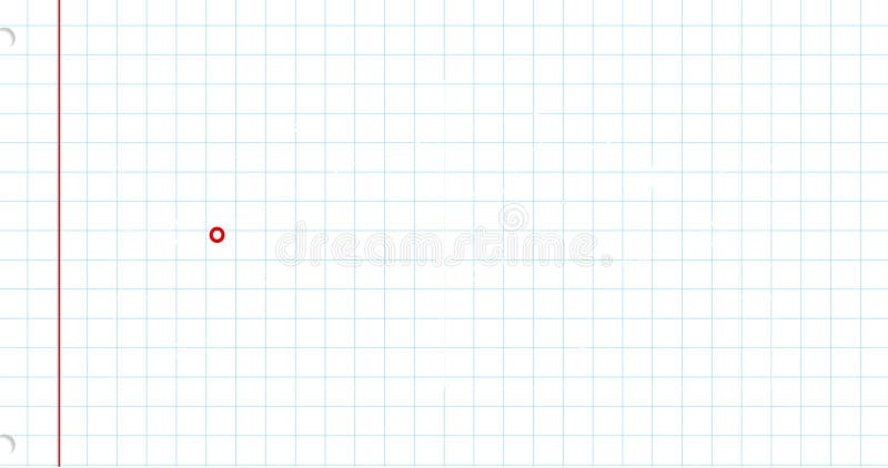 Grid Paper Background with Red Margin Line and Blue Squares Image Stock ...
