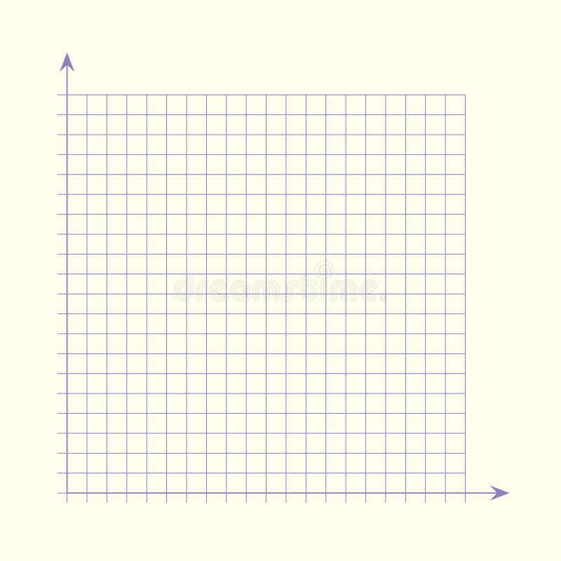 Grid Paper Mathematical Graph Cartesian Coordinate System With X Axis Y Axis Stock