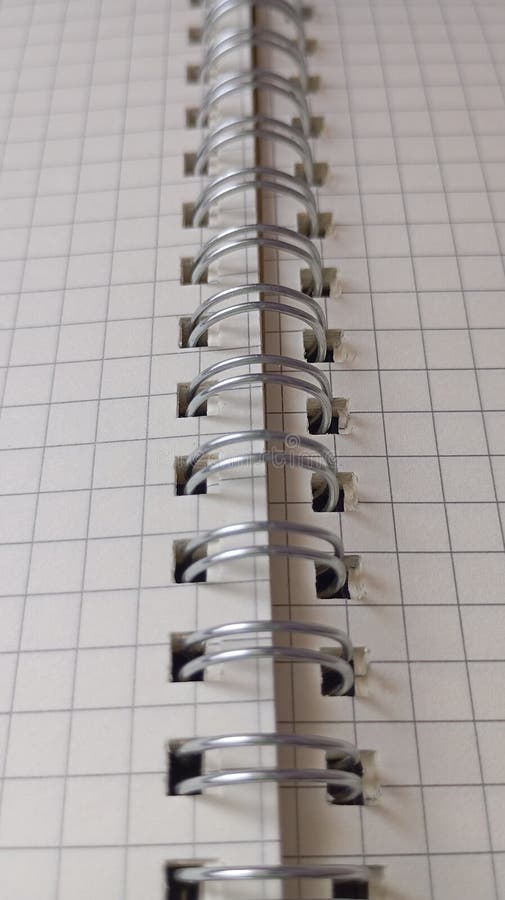 Grid Paper with Metal Ring Binder Scrapbook Journal Stock Photo - Image ...