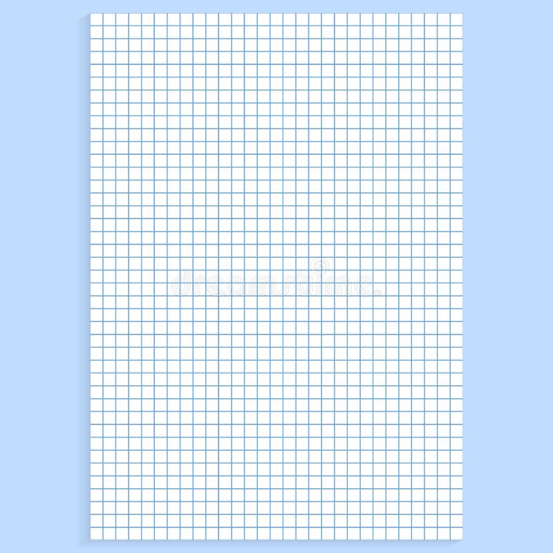 Grid Paper. Realistic Blank Lined Paper Sheet in A4 Format. Squared ...