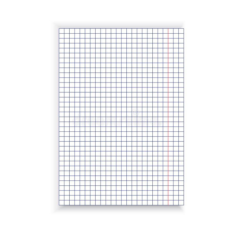 Graph Paper Sheet. Blue Grid. White Background. Vector Illustration Stock Vector - Illustration ...
