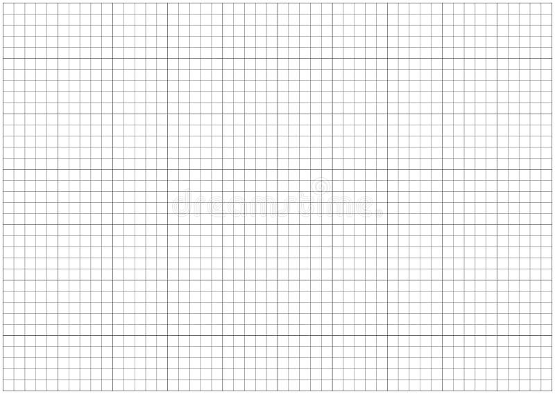 Grid Paper Sheet. Notebook Squared Wide Blank Template. Black Mesh ...