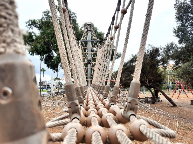 Grid Park Perspective Playground for Children Close-up Stock Photo ...