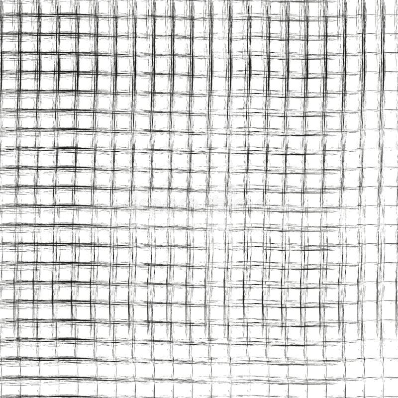 Grid Pattern. Abstract Sketchy Lines. Black on White. Hand-drawn ...