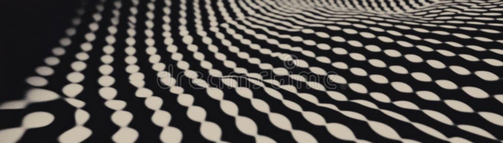 Grid Pattern of Alternating Black and White Dots Viewed from Above with ...