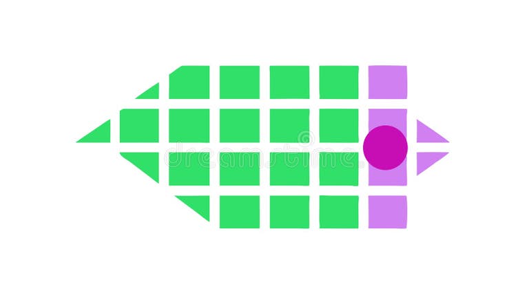 Grid Pattern Arrowhead Data Flow Icon, Vector Design Generative AI ...