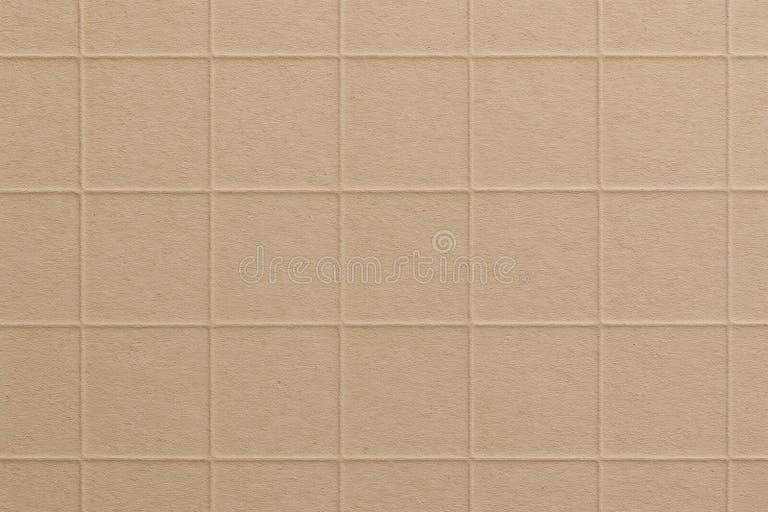 Grid Pattern Embossed on Beige Cardboard Creating a Textured Background ...