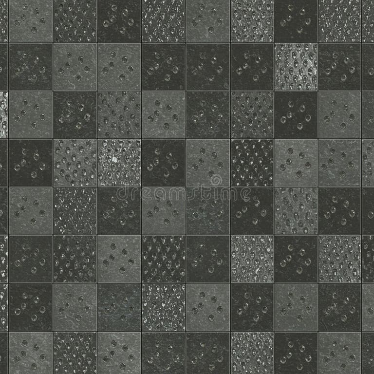 A Grid Pattern Featuring Dark Square Tiles with a Matte Texture Stock ...