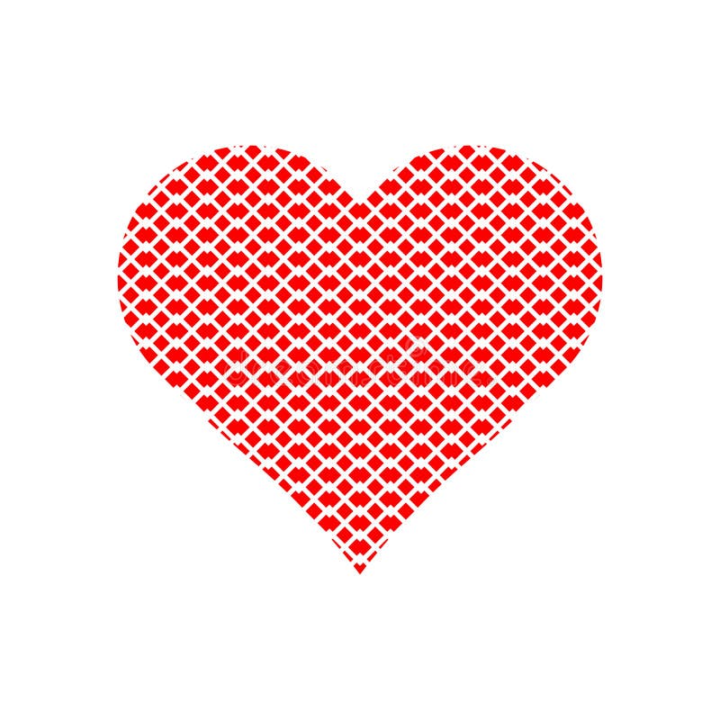 Grid Pattern in Black Heart Logo. Stock Illustration - Illustration of ...