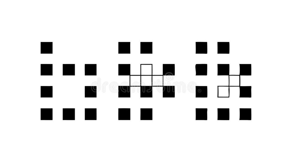 Grid Pattern Pixels Outline Vector Icon, Vector Design Generative AI ...