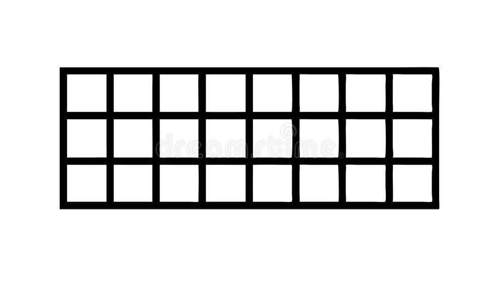 Grid Pattern Squares Outline Icon, Structure, Design Element, Vector ...