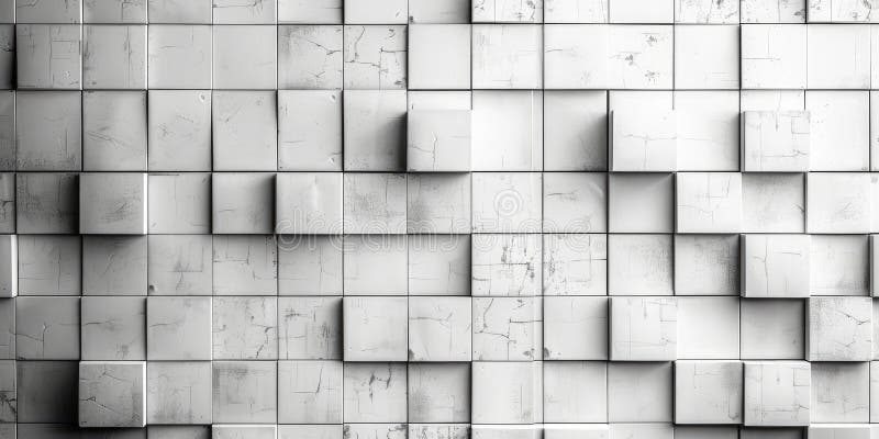 Grid Pattern Texture Featuring Raised Cubes on a White Background Stock ...