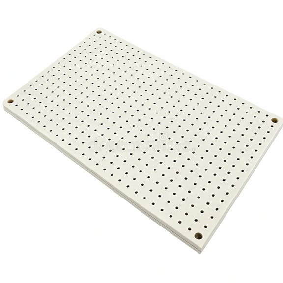Grid Pegboard Isolated on White Background Stock Illustration ...