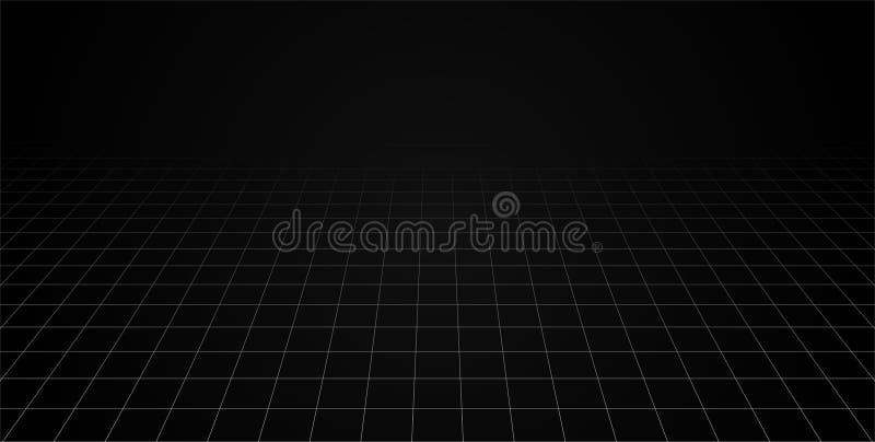 Grid Perspective Black Room. Stock Vector - Illustration of dimension ...
