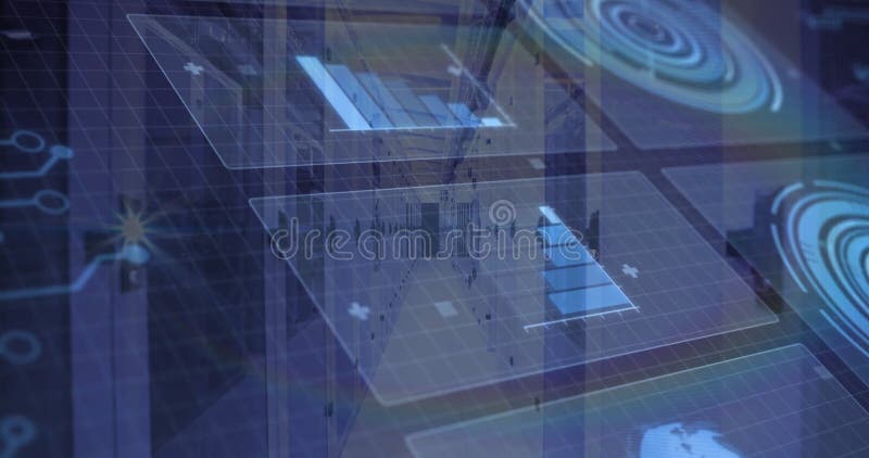 Grid Plane Initializing Panel Sliding, Histogram Bars Growing Lens ...