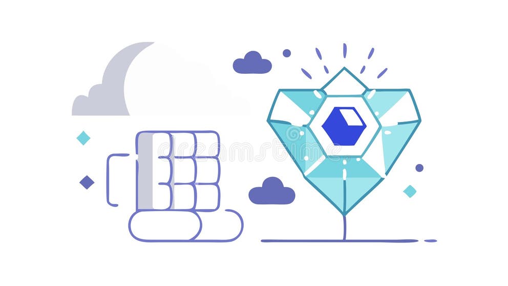 Grid Power Icon, Diamond Energy Grid with Light Effect, Vector Design ...