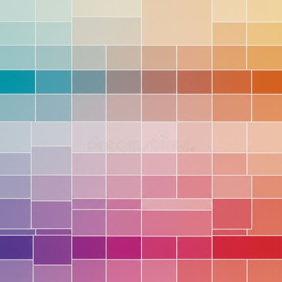 A Grid of Rectangles Features a Gradient of Colors Transitioning ...