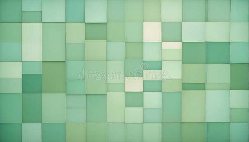 A Grid of Rectangular and Square Tiles in Various Shades of Green ...